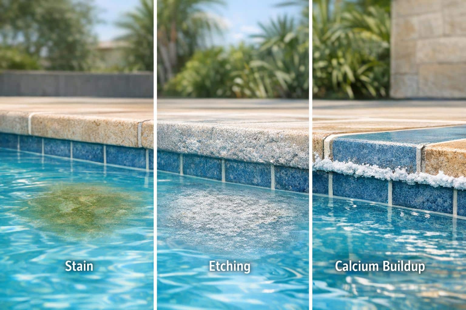 Pool Stains, Etching & Build-Up in Miami Swimming Pools